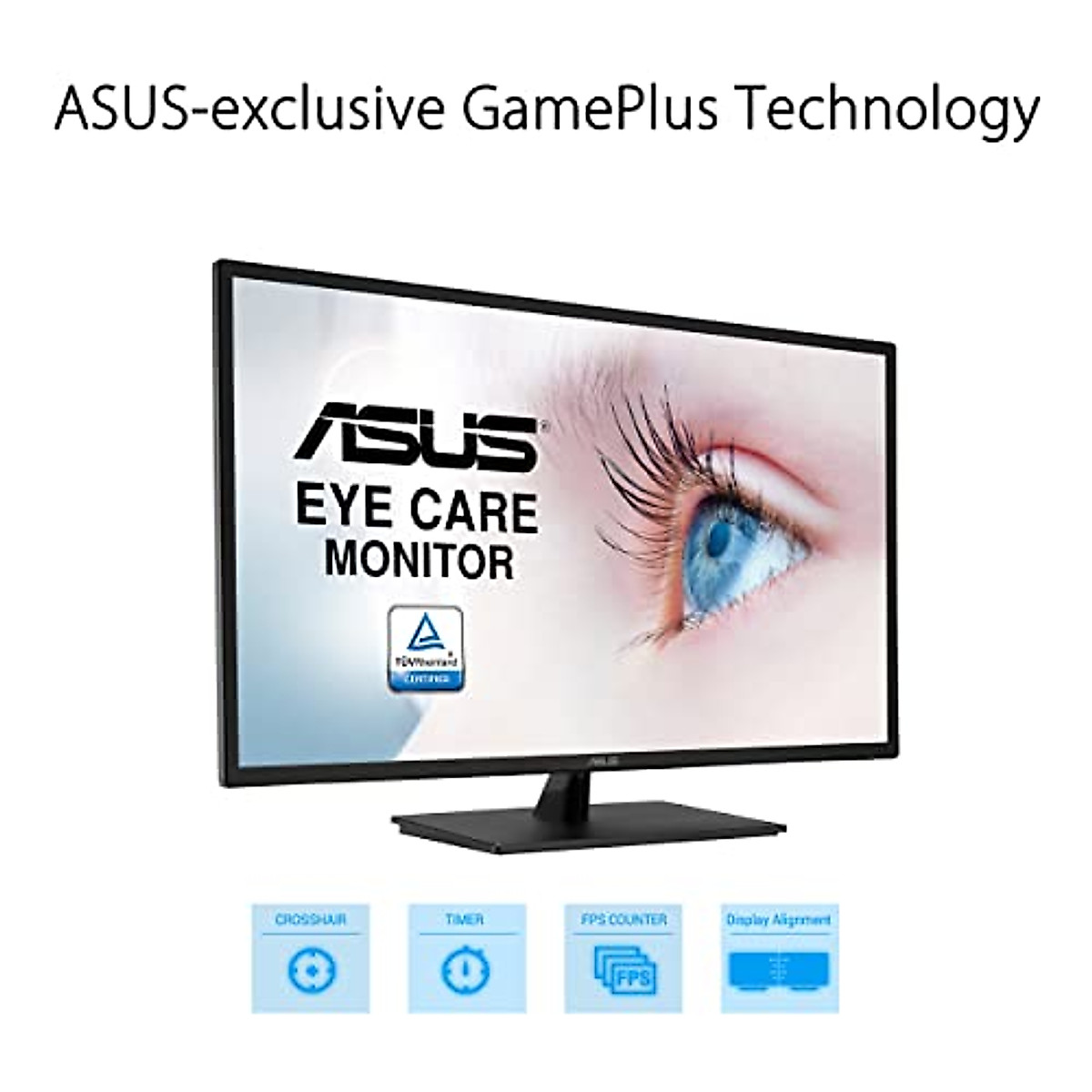 ASUS 31.5” 1080P Monitor (VA329HE) - Full HD, IPS, 75Hz, Adaptive-Sync, Eye Care, Low Blue Light, Flicker Free, HDMI, VGA, Wall Mountable, Tilt Adjustable,Black