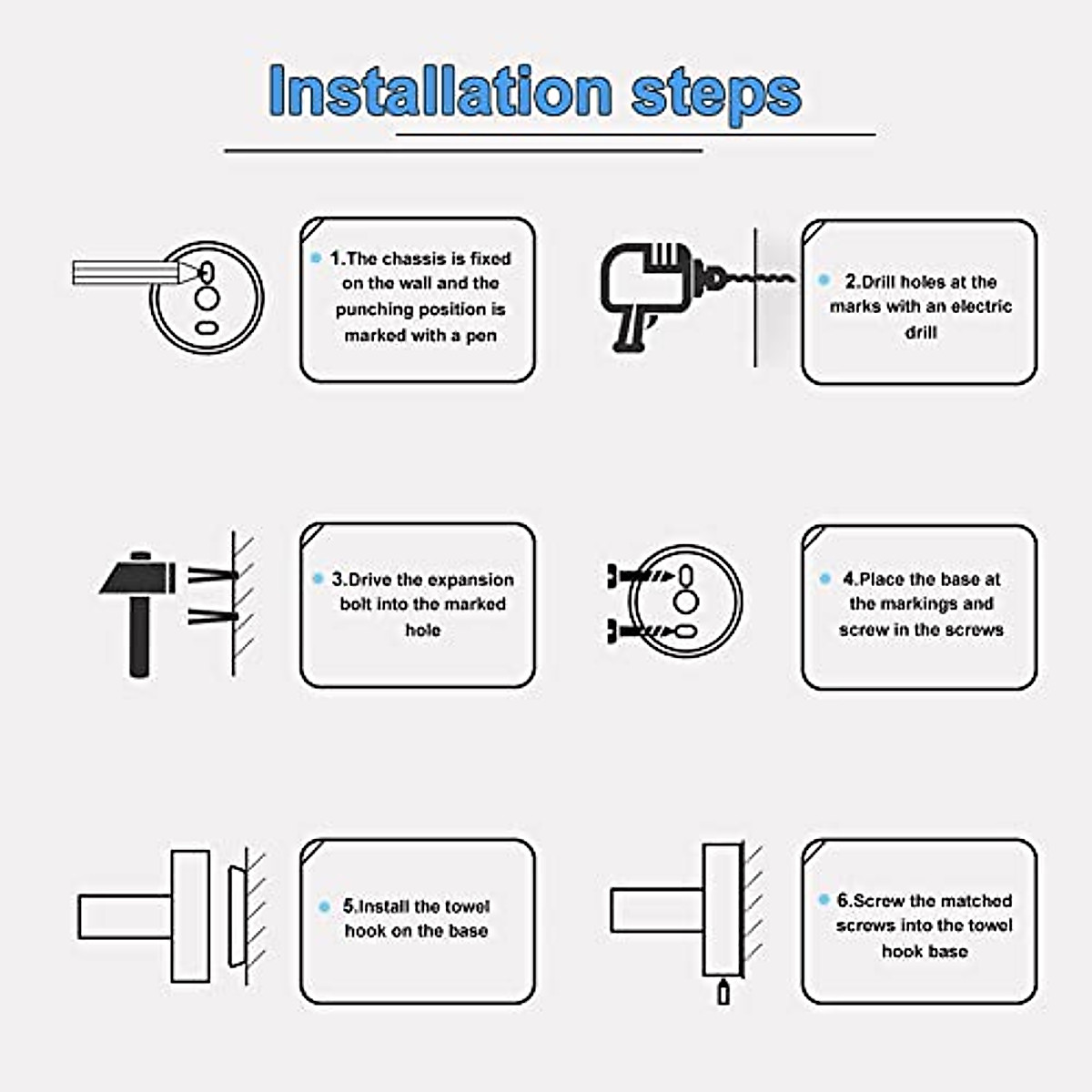 Lckaien Bath Towel Hooks , 2 Pack Stainless Steel Robe Coat and Clothes Hook, Heavy Duty Wall Hook for Bathroom & Kitchen, Modern Square Style Wall Mounted (Matte Black)