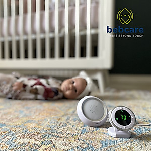 Bebcare Hear Audio Baby Monitor with Ultra-Low Radiation Safe Technology, Breathing Sensor, Night Light and White Noise Silencer for Reception up to 2000 feet (Without Breathing Sensor Mat)