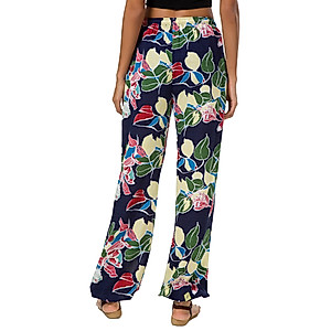 Urban CoCo Women's Floral Print Boho Pants Harem Pants Jogger Pants (# 12, XL)