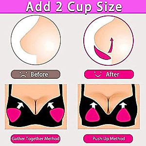 Silicone Breast Inserts - Waterproof Enhancer Clear Gel Push Up Bra Inserts for Swimsuits & Bikini