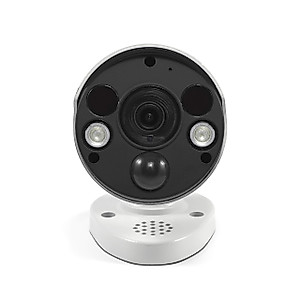 Swann Home Security Camera, POE Cat5e NVR 4K HD Video, Indoor or Outdoor Wired Surveillance CCTV, Color Night Vision, Heat Motion Detection, LED Lights, Metal Housing, Face Recognition, 2-Way Talk