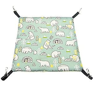 FLAdorepet 3 Pieces Guinea Pig Rat Cage Hammock Small Animal Hanging Bed for Ferret Sugar Glider Chinchilla Puppy and Cat (13.7 * 13.7inch, 3 Packs)