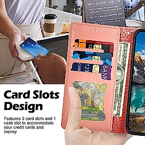 KKEIKO Case Compatible with Samsung Galaxy Note 10 Plus/Galaxy Note 10 Plus 5G, PU Leather Wallet Case for Women Men, Magnetic Flip Cover with Card Holder for Samsung Note 10 Plus, Red