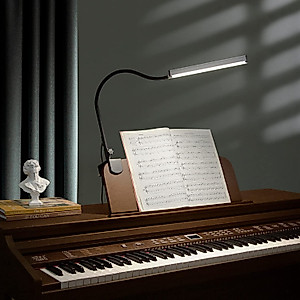 bolowei LED Grand Piano Lamp - Portable Piano Light with Clip-on Music Stand Light,Aluminum, Modern Design, 3 Color Temperatures, Rotated Lamp Cap & Onekey Dimming 10W