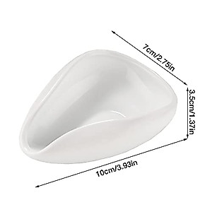 LIPPSY Coffee Dosing Cup, Coffee Beans Dosing Cup, Ceramic Tea Scoop, Pure White Ceramic Tea Vessel with Non-Slip Base