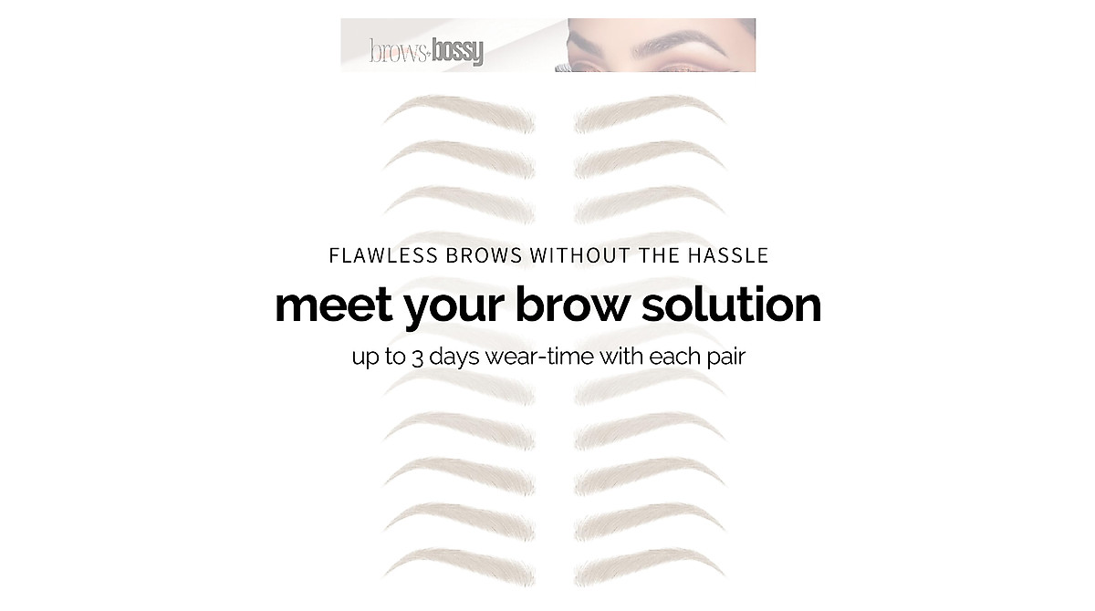 Brows by Bossy Temporary Eyebrow Tattoos - Waterproof & Realistic