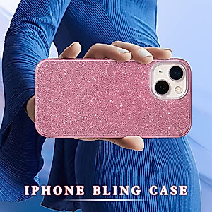 MATEPROX iPhone 13 Mini case,iPhone 12 Mini Cases Bling Sparkle Cute Girls Women Protective Cases for iPhone 13 Mini/iPhone 12 Mini (Pink)