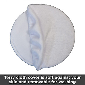 BraceAbility Hernia Belt Replacement Pad | Silicone Pad with Soft Fabric Cover, Attaches to Elastic Binders and Belts to Prevent Hernia from Popping Out