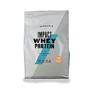 Myprotein® Impact Whey Protein Powder, Strawberry Cream, 5.5 Lb (100 Servings)