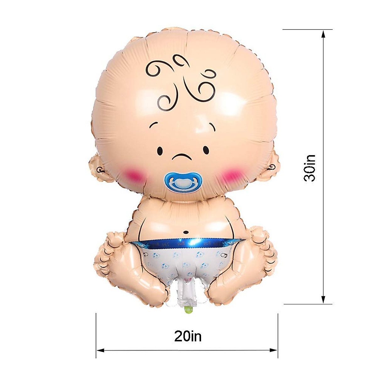 Huture 2PCS 30"x20" International Welcome Baby Shape Jumbo Mylar Foil Balloon Boy Girl Latex Helium Balloons Great for Baby Shower Pregnancy Gender Reveal Wedding Birthday Party Decor Supplies