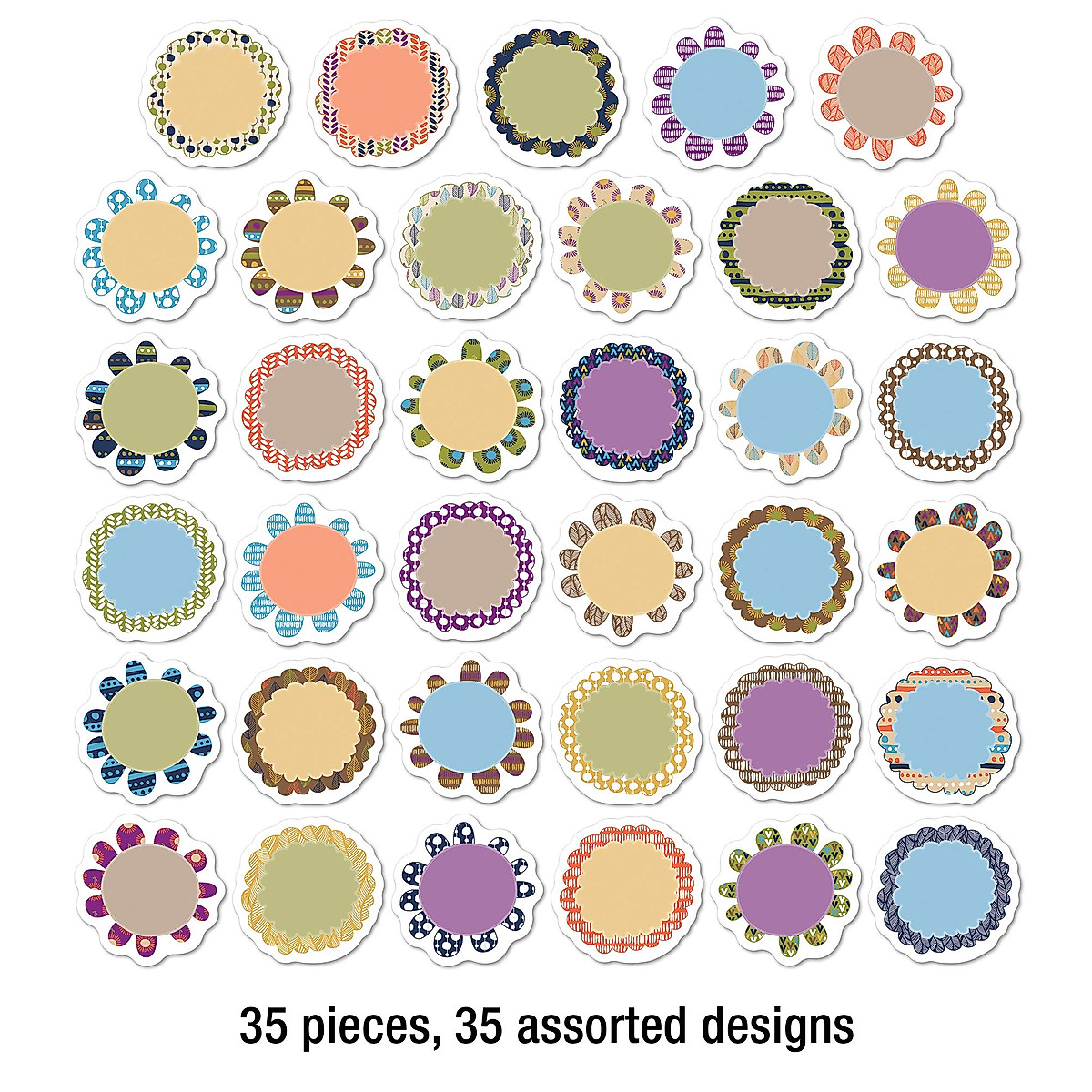 Carson Dellosa | You-Nique Flowers Mini Cut-Outs | 3-inch x 3-inch, 35pcs