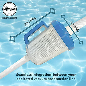 The Symple Company Standard Pool Leaf Canister Includes Mesh Basket, Suction of Debris/Leaves for Automatic Swimming Pool Cleaners/Filter