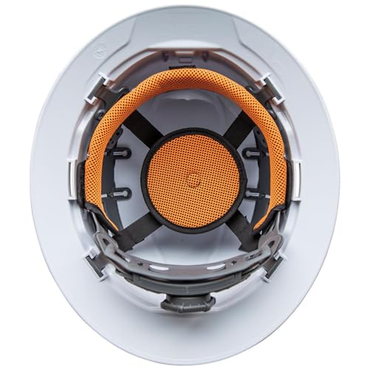 Klein Tools 60407RL Hard Hat, Rechargeable Headlamp, Vented, Full Brim Style, Padded Self-Wicking Odor-Resistant Sweatband, White