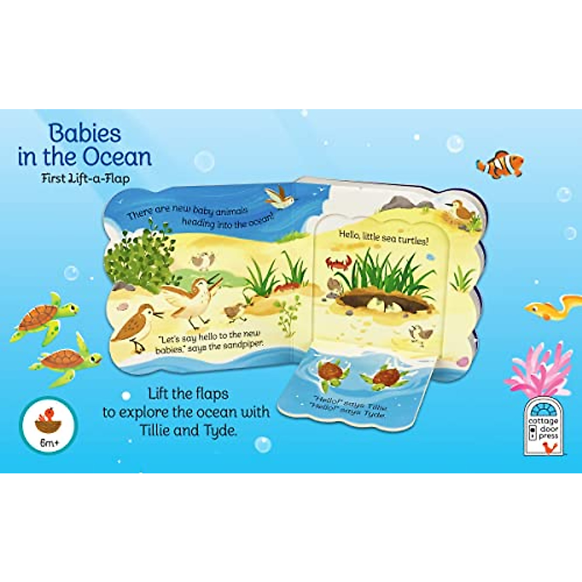 Babies in the Ocean- A First Lift-a-Flap Board Book for Babies and Toddlers (Babies Love)