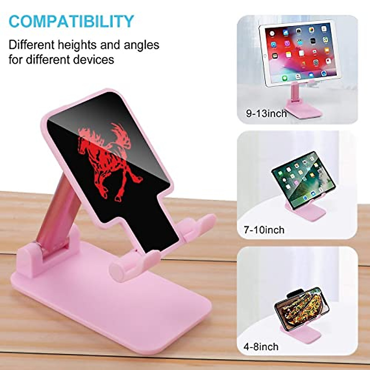 Chinese Traditional Folk Horse Cell Phone Stand Foldable Tablet Holder Adjustable Cradle Desktop Accessories for Desk