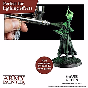 The Army Painter Warpaint Air Fluorescent Gauss Green - Acrylic Non-Toxic Heavily Pigmented Water-Based Paint for Tabletop Roleplaying, Boardgames, and Wargames Miniature Model Painting