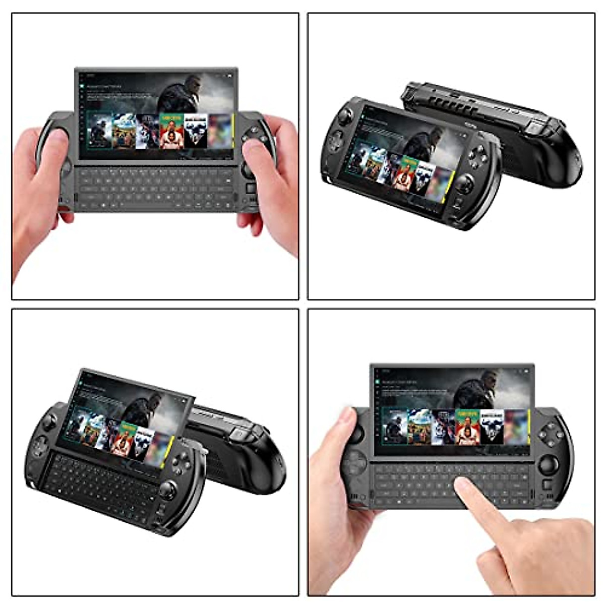 ANIXA GPD Win 4 Handheld Game Console with AMD Ryzen 6800U Processor, 6 Inches 2-in-1 Mini Handheld Win 11 PC Game Console, TouchScreen Laptop Tablet PC Support WiFi & Bluetooth