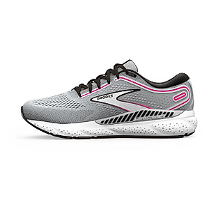 Brooks Women’s Ariel GTS 23 Supportive Running Shoe - Grey/Black/Pink - 8 Medium