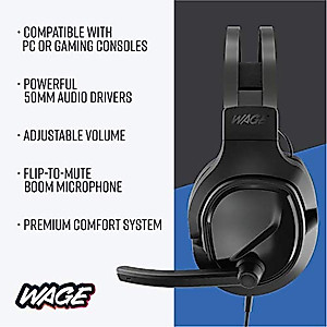 Wage Pro Universal Gaming Headset - Black/Blue (WMAGY-N116)