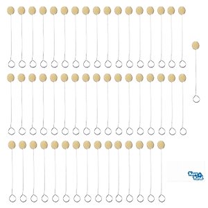 Kare & Kind Wool Daubers - 50 pcs Pack - Leather Dye Applicator - Leatherwork Tools - Wool Balls with Metal Handle - DIY, Art Projects, Crafting, Shoe Polish