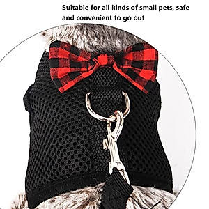 Mipcase 1 Set Harness Rope Breathable of Supplies Guinea Chinchilla Type Training M Pet Walking Animal Harnesses Puppy Straps Cat Chest Back Leash Squirrel Rabbit Strap Small for Outdoor