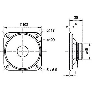 Visaton R10S 4" Full Range Speaker 8 Ohm