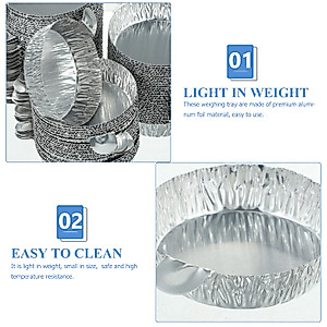 ULTECHNOVO Aluminum Weigh Boats, 100pcs Aluminum Foil chemistry weigh boat aluminum weighing dishes reusable weigh boats Weighing Boat Small