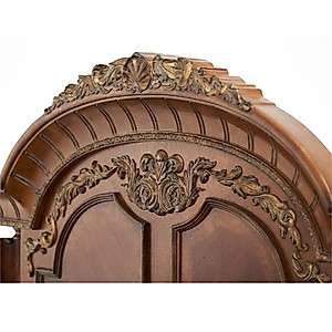 Michael Amini Villa Valencia Cal. King Wood Canopy Bed - Classic Chestnut