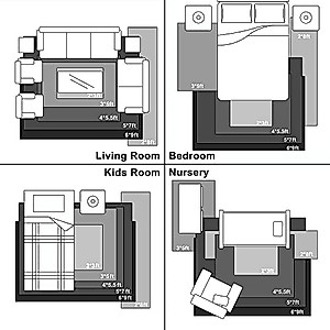 Aucuda Kitchen Runner Rug, 2x8 ft Kitchen Floor Mat Anti Fatigue Non Slip, Thick Sponge Runner Rugs Floor Cushions, Fluffy Standing Mats for Kitchen Sink, Extra Long Kitchen Carpet Machine Washable.