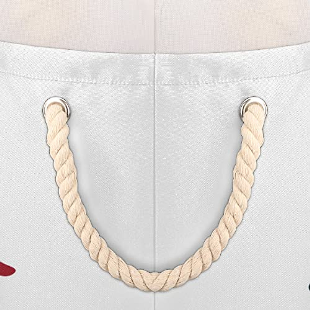 Valentine Cute Gnomes Love Heart (4) Large Round Baskets for Storage Laundry Baskets with Handles Blanket Storage Basket for Bathroom Shelves Bins for Organizing Nursery Hamper Girl Boy