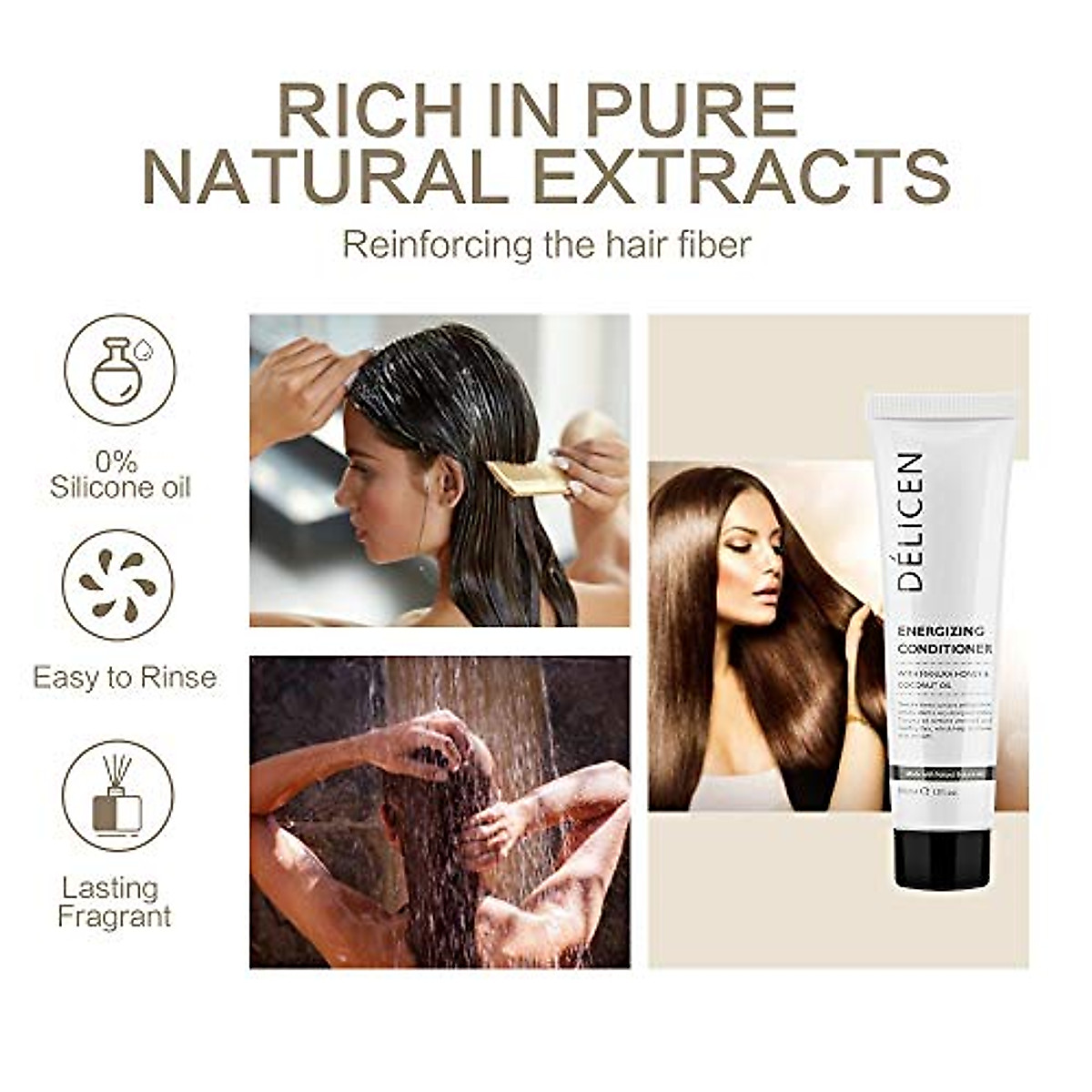 OPPEAL Delicen Energizing Conditioner with Manuka Honey & Coconut OIl in Bulk, Clementine Scent, 1.05 oz x 100 Pack