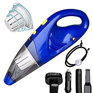 Car Vacuum Cleaner 2 in 1 Handheld Vacuums for Quick Car Cleaning , High Power Strong Suction，Wet and Dry Use with 9.85FT(3M) Power Cord with Cigarette Lighter Plug, Deep Cleaning Kit of Car Interior.