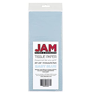 JAM PAPER Tissue Paper - Baby Blue - 10 Sheets/Pack