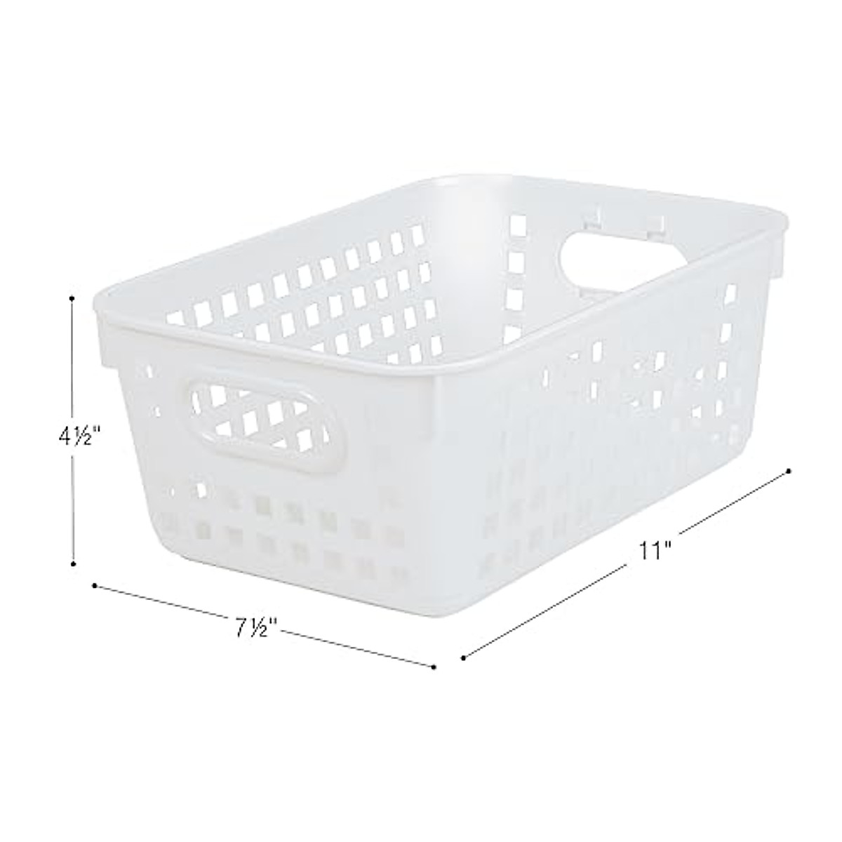 Really Good Stuff - 164316 Plastic Storage Baskets for Classroom or Home Use – Stackable Mesh Plastic Baskets with Grip Handles – Bright Neon Colors – 11" x 7.5" (Set of 6)