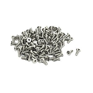 uxcell® M1.6x4mm T4 304 Stainless Steel Flat Torx Head Screw 100pcs