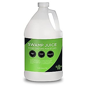 Froggy's Fog Swamp Juice Bottle , Ridiculously Long-Lasting Fog Fluid with 2-3 Hour Hang Time for Professional and Home Haunters, Theatrical Effects, and DJs, 1 Gallon