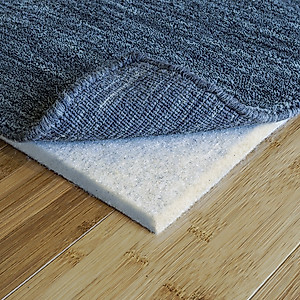 RUGPADUSA - Eco-Plush - 8'x10' - 1/2" Thick - 100% Felt - Luxurious Cushioned Rug Pad - Available in 3 Thicknesses, Many Custom Sizes