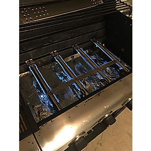 Adviace Grill Replacement Parts for Charbroil 463449914, 463241113 Gas Grills, Pipe Burner Tube, Heat Plate Tent Shield, Crossover Tube for CharBroil Commercial 4-Burner Gas Grills