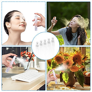 Vin Beauty 5pcs Perfume Atomizers Refillable, Plastic Mini Spray Bottles for Travel Mister Small Empty Spritzer Bottles Sample Containers for Hair Face Plants