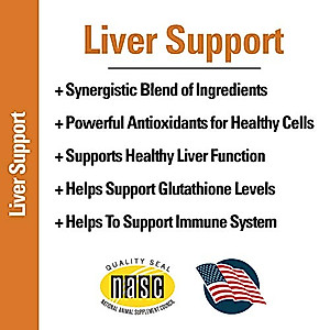 Vet Classics Liver Support Pet Health Supplement for Dogs, Cats – Liver Functions – B-Vitamins, Glutathione, Milk Thistle – Soft Tablets, Chews – 60 Soft Chews