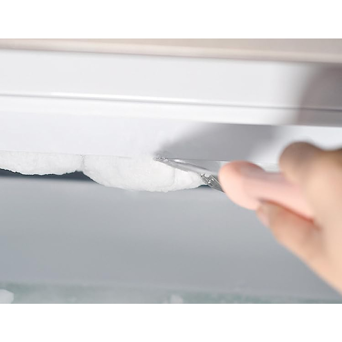 AKOAK Refrigerator Deicer, Freezer Cleaning Spatula Stainless Steel Defrost Spatula, Deicing Cleaning Gadget - Effectively Extend Refrigerator Life, Pack of 1 (Pink)