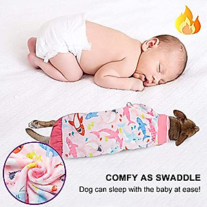 LovinPet Boxer Dog Coats Winter - Upgrade Warm Pajamass for Dogs, Skin-Friendly Flannel Fabric Clothes for Dog, Big Bites Pink Prints Dog Sweater, Warm Dog Clothes for Large Dogs Breed,2XL