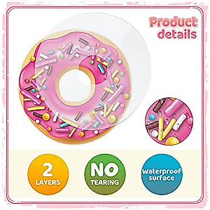 Sepamoon 32 Pcs Candy Party Decorations Includes Ice Cream Cut Outs Donuts Cutouts Round Lollipop Cupcakes Candyland with Glue Point Dots for Classroom Home Room Decor