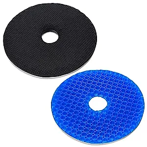 Ergonomic Doughnut Gel Breathable Seat Cushion Pillow for Coccyx Hemorrhoid Tailbone Pain Pressure Relief, Thick Prostatitis Bed Sores Sciatica Treatment Comfort Pregnancy for Office Chair Car