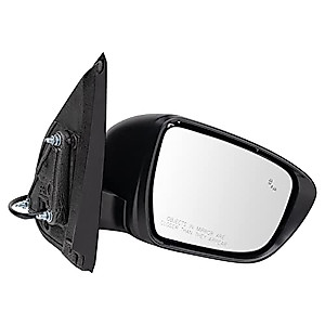 TRQ Driver & Passenger Side Mirror Set Manual with Blind Spot Indicator Compatible with 2022 Nissan Frontier NI1320336 NI1321336