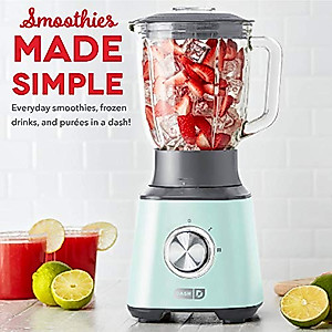 Dash Stand Mixer (Electric Everyday Use): 6 Speed & Quest Countertop Blender 1.5L with Stainless Steel Blades for Coffee Drinks, Deserts, Frozen Cocktails, Purées, Shakes, Soups - Aqua
