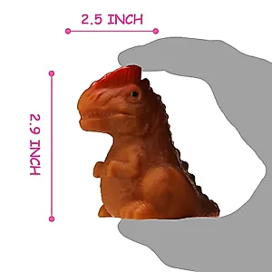 8 Pack light up No Hole Dinosaur Bath Toy Set, Flashing Color Changing Light in Water, Floating Dino Bathtub Bathroom tub Pool Toy for Baby Infant Kid Toddler Child Boy Girl Preschool in Christmas