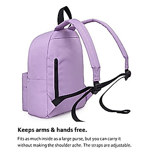 HotStyle SIMPLAY+ Classic Mini Backpack Small Travel Bag, Plain, Light Purple