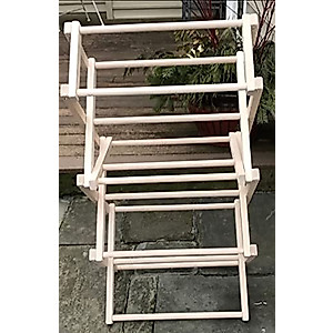Laundry Clothes Drying Rack-Small 20" Wide Design-Portable & Folds up for Easy Storage-All Natural Maple Wood-Made in USA